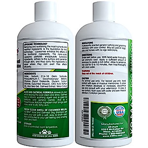 Oatmeal Dog Shampoo and Conditioner - for Dogs with Allergies and Dry Itchy Sensitive Skin. Best Hypoallergenic Medicated Tear Free Anti Itch for Puppy - with Aloe Cucumber Essence and Melon Extract