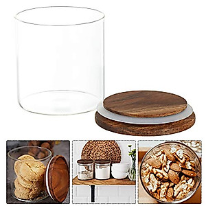 Mason Jars Mason Jars Glass Canister Jars Glass Kitchen Canisters with Airtight Bamboo Lid Cylinder Storage Containers for Flour Sugar Coffee Cookie Candy Snack and More 9. 5x13. 2 Terrarium/183 ( Col