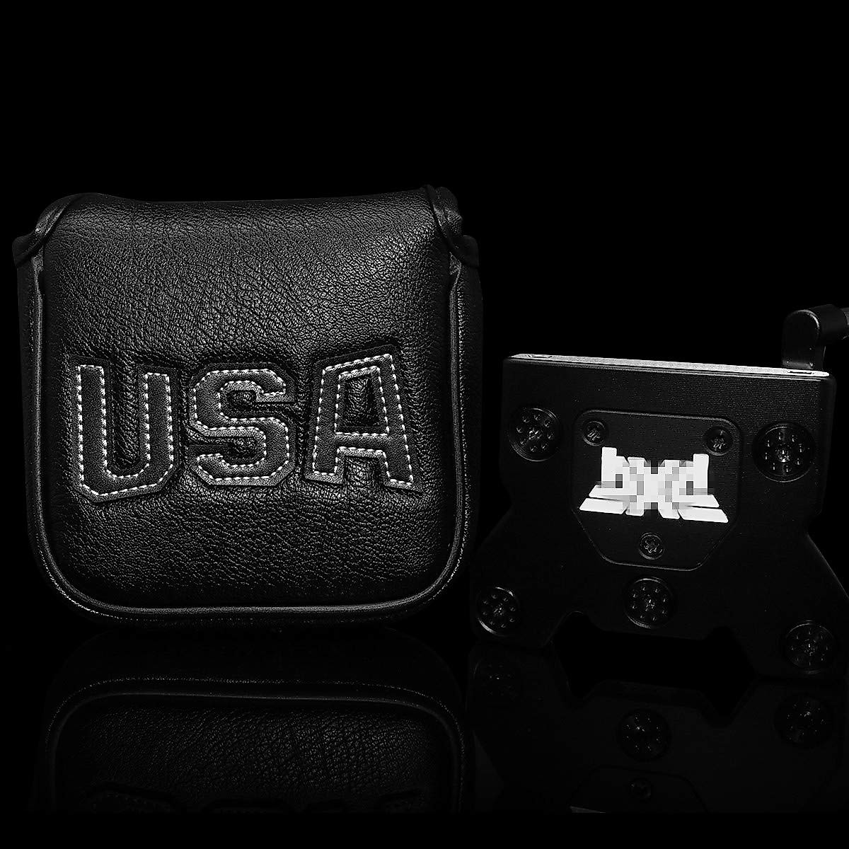 Golf Putter Cover, Putter Headcovers Golf Club Head Covers Putter Headcover for Blade Leather Golf Mallet Putter Head Covers with Magnetic for All Brands USA Style