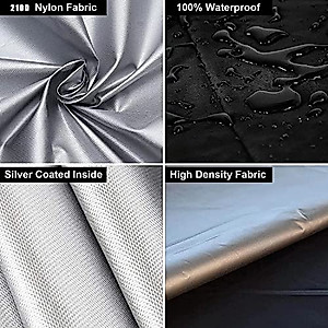 HADMB Swing Canopy Replacement, Patio Swing Chair Top Cover,Garden Porch Seat Furniture,2 & 3 Seater Waterproof UV Resistant Swing Canopy Seat Top Sunproof Protection Cover(75''*47''*7''/9'')-Beige