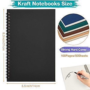 Leinuosen 18 Pack A5 Spiral Notebook Ruled Journal Notebook Notepad Sketchbook Hardcover Lined Notebooks Journals for Office School Supplies, 5.5 x 8.3