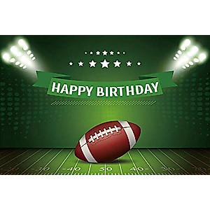 Football Party Decorations, Football Banner for Birthday Party Decorations, Fantasy Football Theme Birthday Photo Props Backdrop for Boy's American Football(5X3ft)