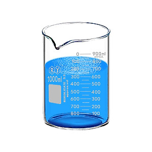 Glass Beakers 1000ml Borosilicate Graduated Measuring Low Form Beaker