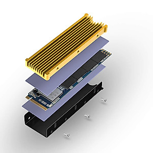 NVMe Heatsinks for M.2 2280mm SSD Double-Sided Cooling Design（Gold）
