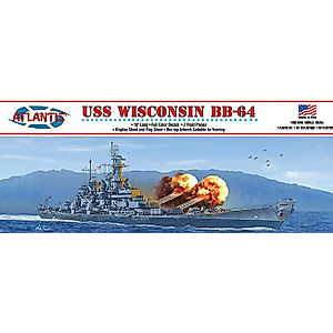 Atlantis USS Wisconsin BB-64 Battleship 1/665 Plastic Model Kit