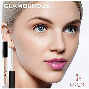 LAQENE Luxury Line: Concealer For Flawless Silky Smooth Full Coverage - Hydrating, Ultra Light, Long Wearing Lasting, For Dark Circles Blemishes - Natural Ivory - Blendable to Skin Tone