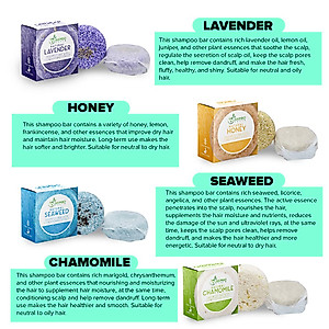 Solid Shampoo Bar And Conditioner Effect Hair Soap – 4 Pack 100% Organic Shampoo Bars For Hair With All Natural Plant Based Essential Oils And Eco Friendly Zero Waste Biodegradable Packaging