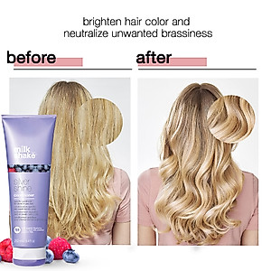 milk_shake Silver Shine Purple Conditioner for Blonde Hair - Blonde Toner for Brassy Hair, 1.7 Fl Oz