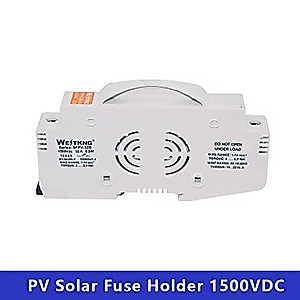 5Pcs PV Solar Fuse Holder 1500VDC High Pressure Current Limit for Photovoltaic System Combiner Box Safety Protection