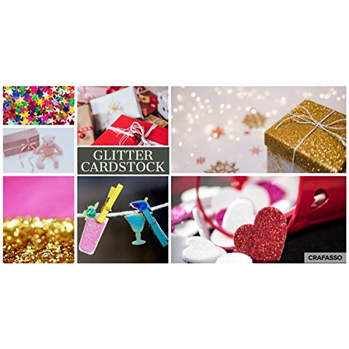 Crafasso 12" x 12" 300gms heavy & premium cardstock, 15 sheets, rose gold(Pink scheme)