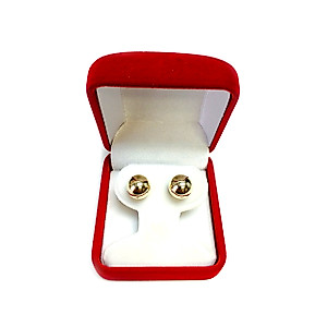 14K Yellow Gold Ball Stud Earrings, 10mm