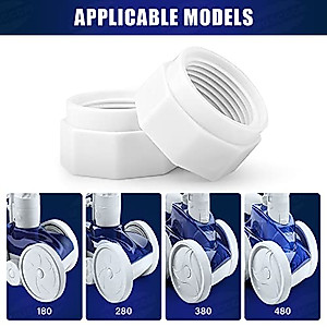 muscccm Hose Nut for Polaris 280/380/180 Pool Cleaner Hose Replacement, Pool Hose Adapter D15 D-15, Durable and Easy To Use, 8 PCS