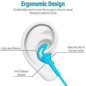 Wired Earbuds 5 Pack, Earbuds Earphones with Microphone, Earbuds Wired Stereo in-Ear Headphones Bass Earbuds, Compatible with iPhone, Android Smartphones, Tablet, MP3, Fits All 3.5mm Interface Devices