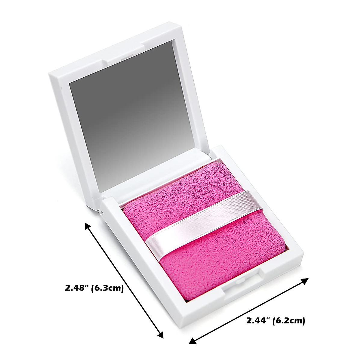 Beejong Oil Absorbing Sheets for Face – 50pcs Oil Blotting Sheets Anti-Shine Oil Absorbing Paper – Compact and Lightweight Case with Mirror 2.44" x 2.48" (Compact Case + 50pcs Oil Sheets)