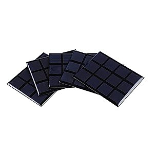 SUNYIMA 5Pcs Polycrystalline Mini Solar Panels Solar Cells Solar System Kit 3V 400mA 110mm x 92mm/4.33"x 3.62" for DIY Electric Toy Materials Photovoltaic Cells Solar DIY System Kits