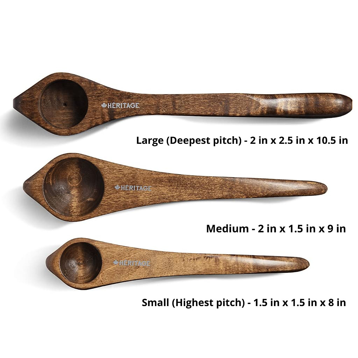 Heritage Musical Spoons Percussion Instrument, Handmade Canadian Maplewood, Natural Wood Folk Sound, Great Gift for Adults And Children With Any Music Experience, Medium, Old Fashioned