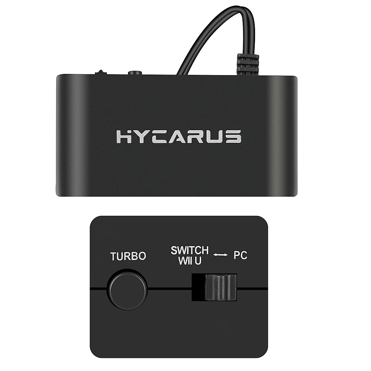 HYCARUS Gamecube Adapter for Nintendo Switch Gamecube Controller Adapter and WII U and PC Adapter, Compatible with Nintendo Switch, Super Smash Bros Switch Gamecube Adapter with 4 Ports