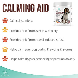 PET CARE Sciences Approx 100 x Calming Chews for Dogs or to Calm Puppy - Natural Dog Anxiety Relief - Anti Car Motion Sickness for Dog Calming Treats - Made in The USA