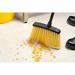 Carlisle FoodService Products CFS Duo-Sweep Plastic Large Debris Lobby Broom with Handle, 36 Inches, Natural