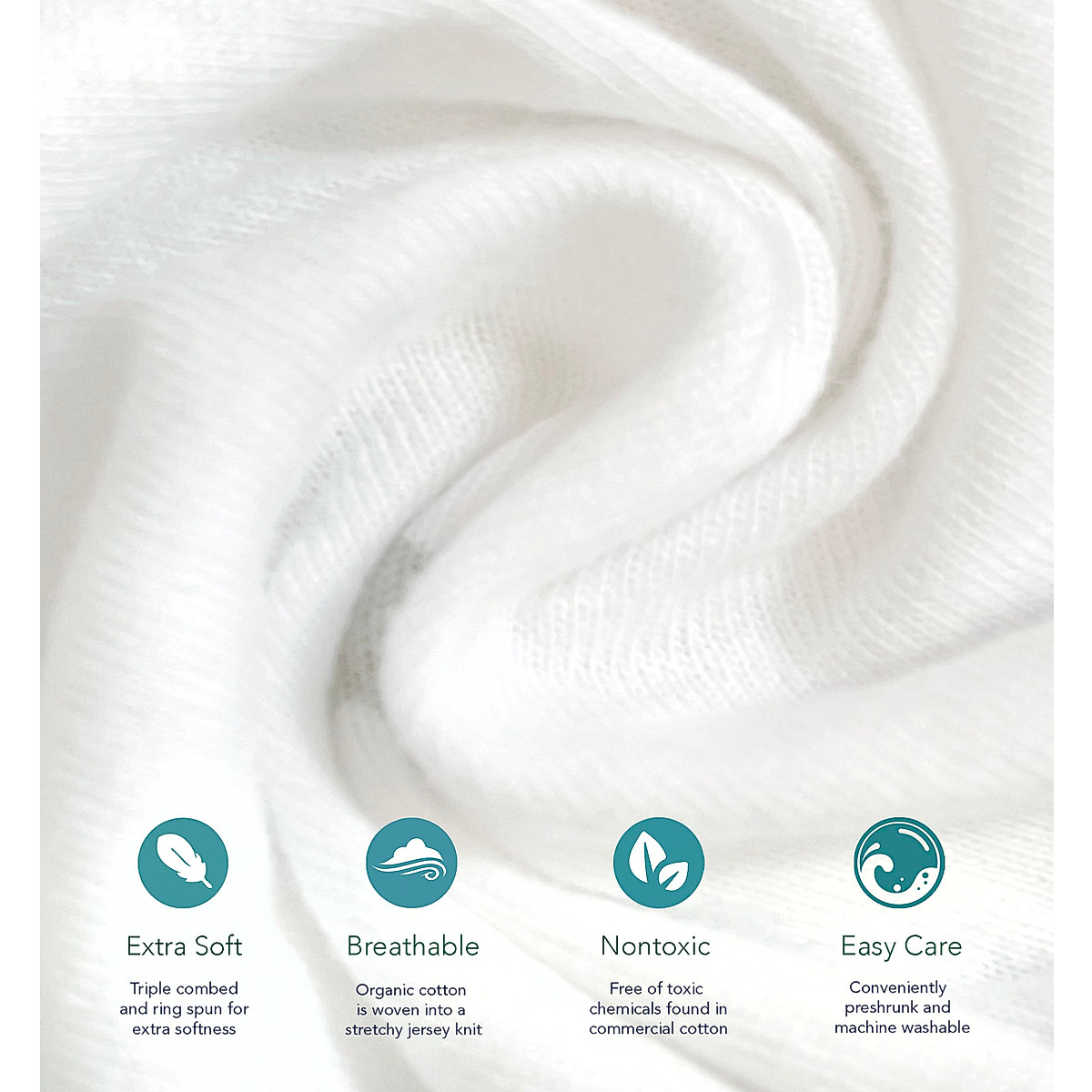 100% Organic Cotton Fitted Sheets for Graco Pack n Play, Babyletto, Pamo Babe, Hiccapop, Dream on Me, Evenflo, Baby Trend, Hygge Hush Portable/Mini Crib/Playards, and Beka Bedside Bassinet 2 Pk