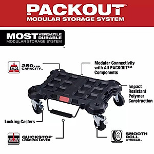 Generic 48-22-8410 Fits Milwaukee PACKOUT Dolly, Black