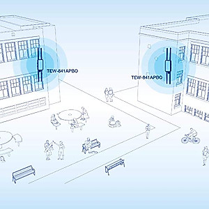 TRENDnet 5 DBI Wireless AC1300 Outdoor PoE+ Omni-Directional Access Point, TEW-841APBO, 4 X 5 DBI Omni Directional Antennas, Point-to-Point & Point-to-Multi-Point WiFi Bridging, IEEE 802.3AT PoE+
