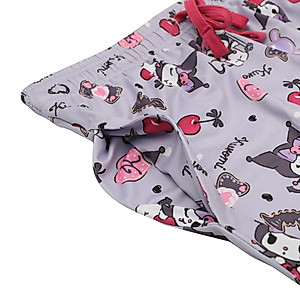 Kuromi Women's Punk Rabbit Allover Print Design Adult Lounge Pajama Pants for Men and Women, Small Grey