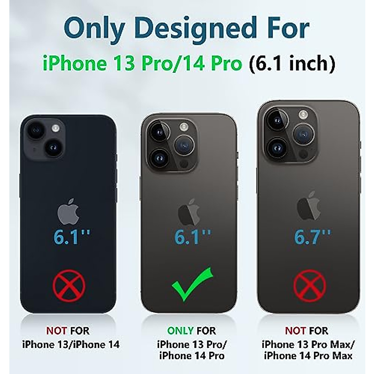 FNTCASE for iPhone 14-Pro/13-Pro Phone Case: 13 Pro Cases & 14 Pro Case Military Grade Drop Proof Mobile Cover with Kickstand | Rugged Shockproof Protective Cell Phonecase for Apple 14pro/13pro 6.1''