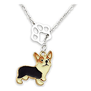 Kivosliviz Corgi Gifts Necklace for Women Corgi Mom Merchandise Corgi Dog Lovers Necklaces Stuff Corgis Charm Merch Jewelry Corgi Necklace