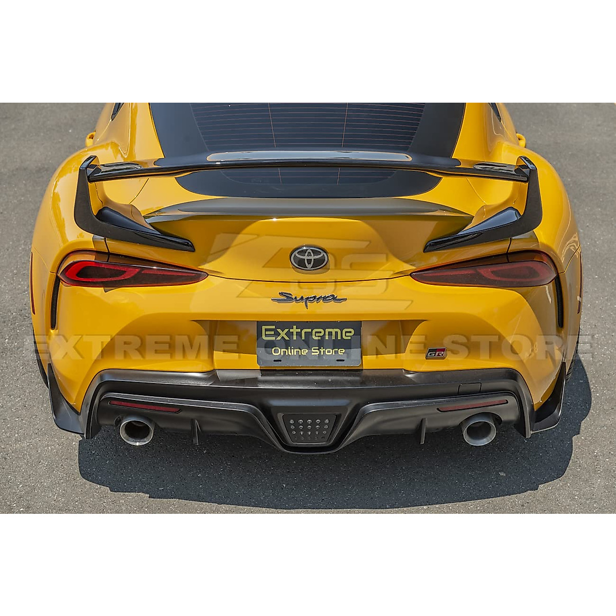 Extreme Online Store Replacement for 2020-Present Toyota A90 A91 Supra | ST Style Rear Trunk Lid Wing Spoiler (ABS Plastic - Painted Glossy Black)