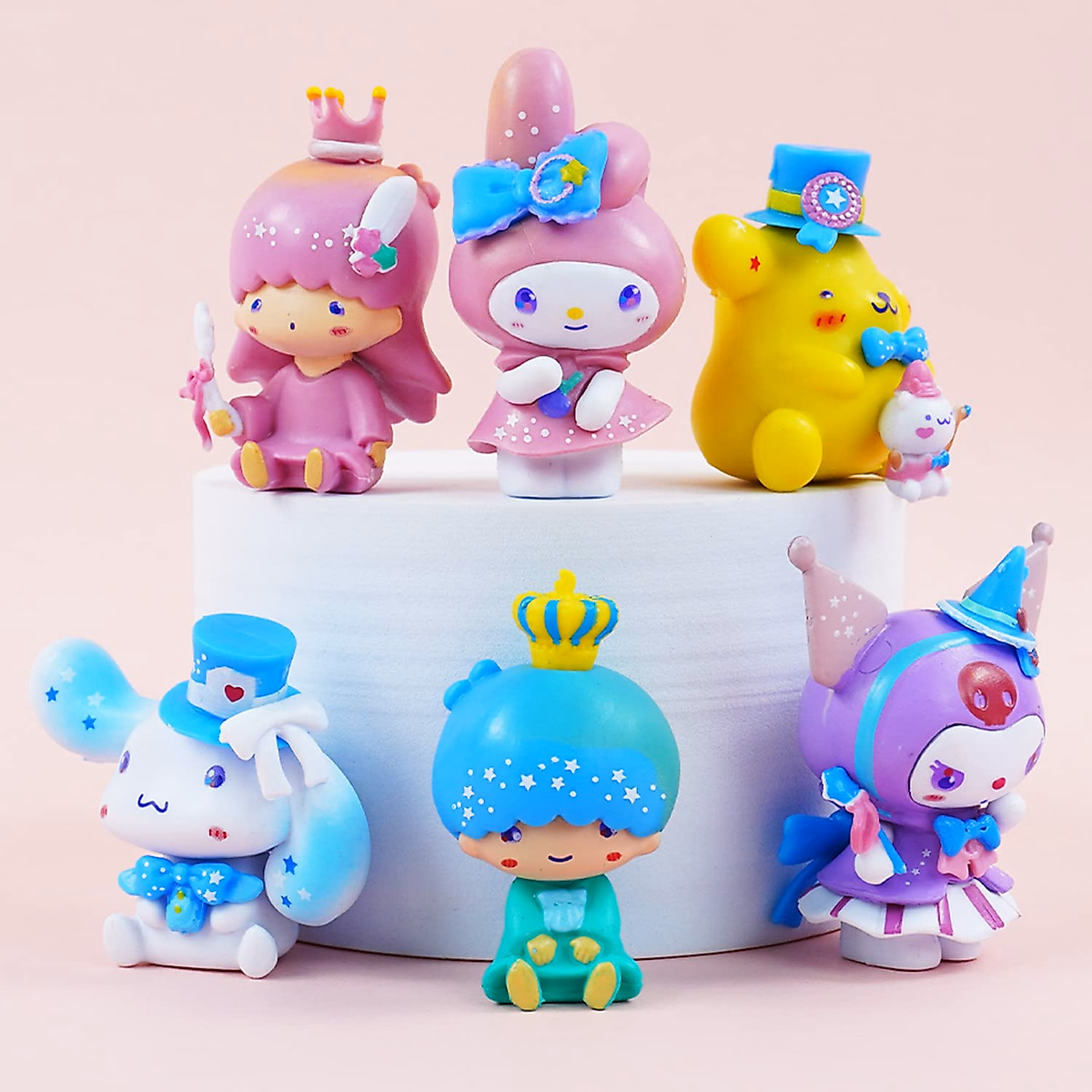 Anime Figure Toys 6pcs Anime Room Decor Cake Toppers Figurines PVC Cute Action Figure Statues (sanliou-6pcs)¡