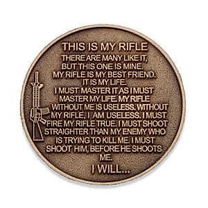 Marine Corps Rifleman Creed Challenge Coin - USMC Military Coin - Officially Licenced Product Designed By Marines FOR Marines. USMC Challenge Coin