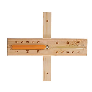 amocane Sauna 15 Minute Hourglass Sand Timer, Sauna Accessories Wooden Rotatable Timer for Infrared & Steam & Barrel Sauna (Hemlock Wood)