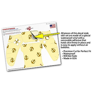 WraptorSkinz Skin Wrap compatible with Sony PS5 DualSense Controller Anchors Away Yellow Sunshine (CONTROLLER NOT INCLUDED)
