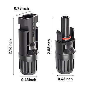 Goupchn 10 Pairs Solar Connectors Male Female with Dual Spanners, Solar Panel Cable Connectors, IP67 Waterproof Connector 1000V 30A