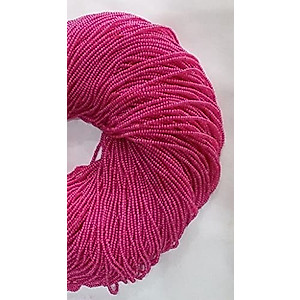1 Strands Pink Fuchsia Hydro Spacer Seed Beads Rondelle - Each Strand is 10.5" Long, Beads Measure 2-2.5mm Long Strand
