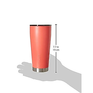 FIFTY/FIFTY Double Wall Vacuum Insulated Travel Tumbler, 20oz/591ml, Coral