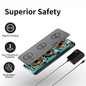 15W Wireless Charger, JE Make IT Simple 3 in 1 Wireless Charging Station,Mag-Safe Charger,Wireless Charging pad Multiple Devices for iPhone 14/13/12/SE/8/Samsung/Other Wireless Charging Andriod Phone