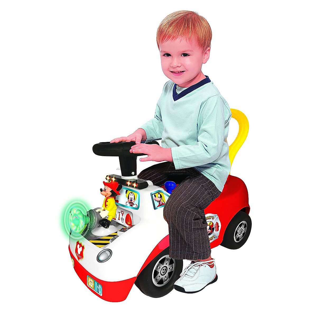 Kiddieland Disney Mickey Activity Fire Truck Ride-On, 12 months to 36 months, Large