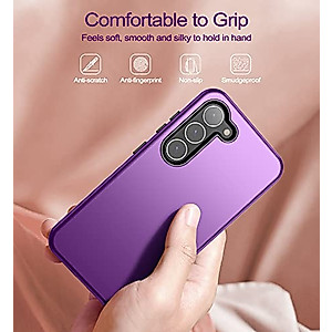 WeLoveCase Galaxy S23 5G 3-in-1 Heavy Duty Protection, Hybrid Shockproof TPU Bumper, Full Body Protective Cover - 6.1 Inch, Purple