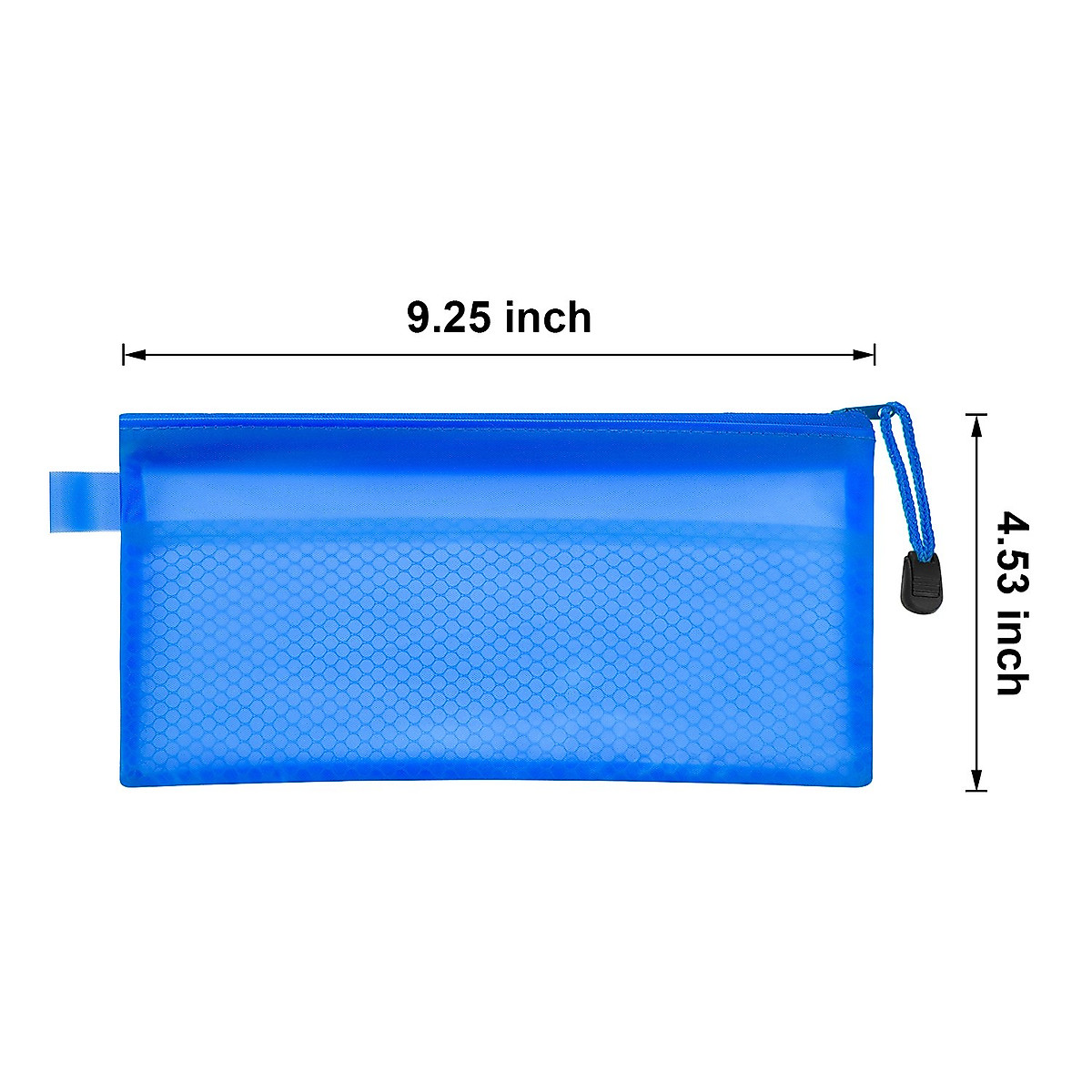 Bememo 12 Pieces 6 Colors Pencil Pouch Zipper File Bags Waterproof Plastic Double Layer for Pen Bag Cosmetics Supplies Travel Accessories