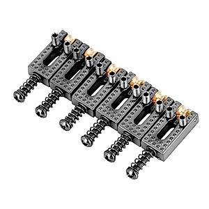 Bnineteenteam 6Pcs Electric Guitar Roller Saddles,Electric Guitar Saddles Bridge with Roller Guitar Repair Parts(Black) Performance Accessory