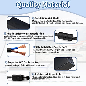 12V 5A Power Supply, Waysse Power Supply Adapter, AC DC Converter 100-220V to 12 Volt 5 Amp Transformer 5.5x2.1mm Plug for LED Strip Light DVR NVR Security Cameras System CCTV Accessories