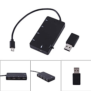 Redxiao Extension Adapter Charging Cable, 4X USB 2.0 Hub Working with OTG and Charging Function Compatibility for Android and Wins System for Tablet Smartphone