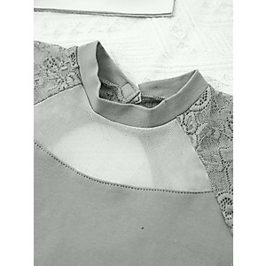 Oyolan Girls Kids Classic Ballet Dance Leotard Sleeveless Lace Floral Gymnastics Bodysuit Unitard Ballerina Costume Grey 15-16 Years