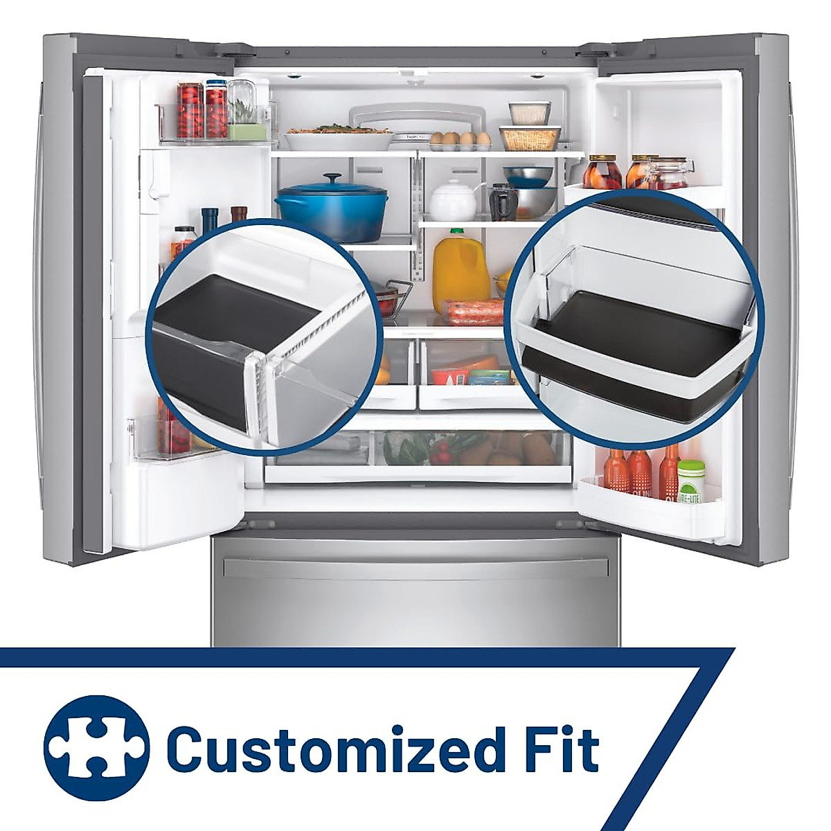 GE Appliances Refrigerator Drawer & Bin Liners with Microban for Counter Depth Refrigerators