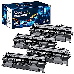 Valuetoner 80A Compatible Toner Cartridge Replacement for HP CF280A 80X CF280X 05A CE505A to use with Pro 400 M401dn, M401dne, M401n, MFP M425dn, M425dw, P2055DN Printer (4 Black)