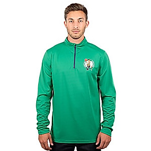 Ultra Game mens Pullover Tee NBA Men s Quarter Zip Poly Knit Long Sleeve Shirt, Team Color, Medium US