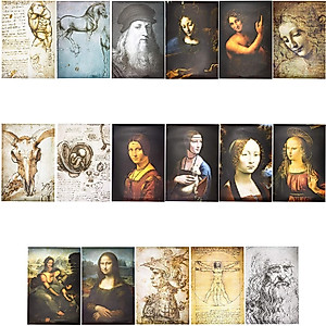 The Gifted Stationery Leonardo da Vinci Posters for Decorations (13 x 19 in, 20 Pack)