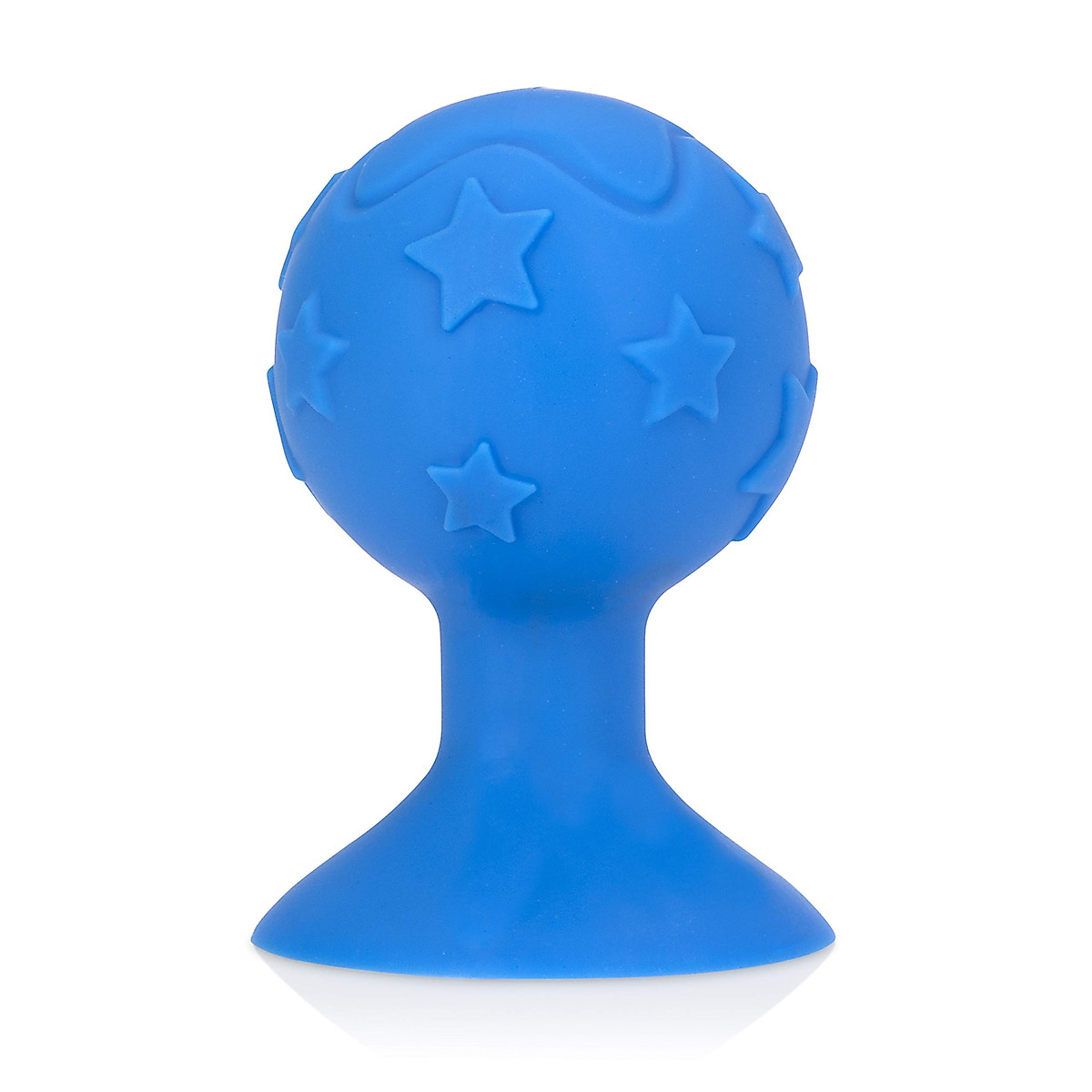 Nuby Silly Rattle Ball Interactive Suction Toys, 2 Piece, Blue/Yellow